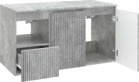 Sada koupelnového nábytku 2 ks Betonově šedá Kompozitní dřevo 3404117