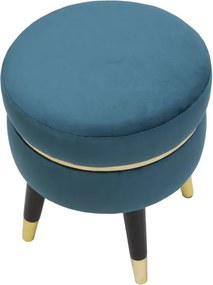 Taburet PARIS 35 cm tyrkysový