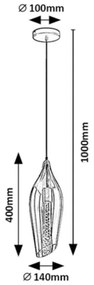 Rabalux 72201 - Lustr na lanku BELLINI 1xE27/60W/230V