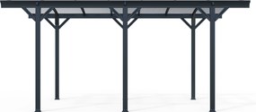 Přístřešek na auto BestBerg BBCP-CP7 / 15,2 m² / 505 x 300 x 219 cm / antracit/šedá