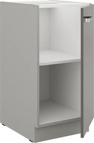 GREY gr | dolní skříňka 40 D 1F policová | 40 cm | světle šedá/tmavě šedá lesk