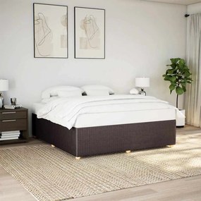 Rám postele bez matrace tmavě hnědý 180 x 200 cm textil 3284959