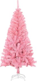 Umělý vánoční stromek se stojanem růžový 150 cm PVC 320997