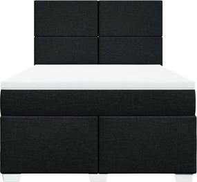 Box spring postel s matrací černá 140x200 cm textil 3290506
