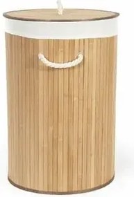 Compactor Bamboo Bambusový koš na prádlo s víkem - kulatý přírodní / 4