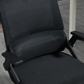 Ergonomická kancelářská židle Vinsetto, židle k psacímu stolu s nastavitelnou opěrkou hlavy, výškově nastavitelné područce, počítačová židle s funkcí…