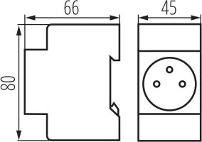 Zásuvka na DIN lištu Kanlux KMFS-16A 19490 230V