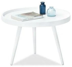 MPT Kulatý konferenční stolek Lavin S, Ø  55 cm - bílý