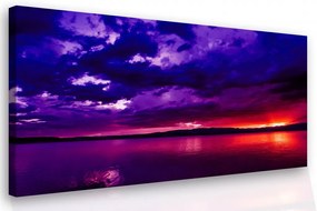 Obraz purpurový západ slunce Velikost (šířka x výška): 120x80 cm