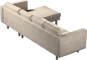Potah na pohovku IKEA Norsborg 4-místná se šezlongem barva béžová látka pletený vzor, vzorované
