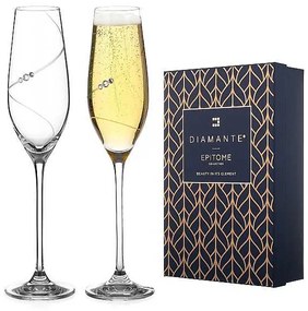 Diamante Sklenice na sekt Silhouette 210 ml, 2 ks