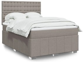 Box spring postel s matrací taupe 160x200 cm textil 3294037