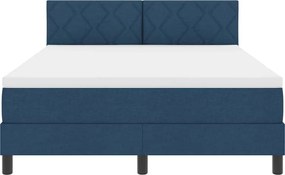 Postel s boxspringem s čelo Modrá 160 x 200 cm textil 3338782