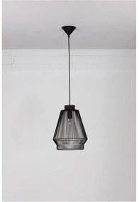 Nova Luce Závěsné svítidlo BREDO černý hliník černý kabel E27 1x12W