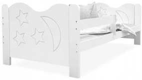 Dětská postel MIKOLAJ Color bez šuplíku 160x80 cm BÍLÁ-BÍLÁ