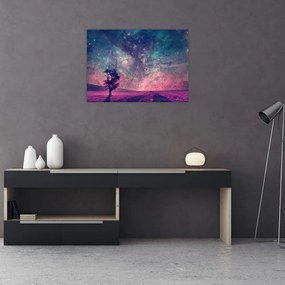 Skleněný obraz - Nadpozemská noční obloha (70x50 cm)