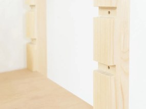 Benlemi Tmavě šedo-transparentní dřevěný domečkový stůl STOLLY