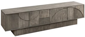 Designový TV stolek Movement 200 cm šedé dymové mango