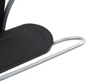Němý sluha / stojan na oblečení - 45x35x107 cm | černý a šedý