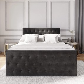 SFAB Kontinentální čalouněná postel FONT (180 x 200 cm) Barva látky: Modrá (Kronos 05)