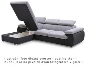 Sedací souprava COOL | 191x281 cm | rozkládací + úložný prostor | LEVÁ | světle šedá 18/14