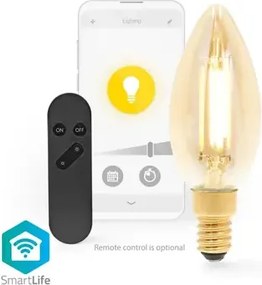 Nedis SmartLife LED žárovka / Wi-Fi / E14 / 470 lm / 4.9 W / Android