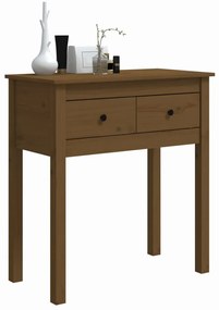 Konzolový stolek medově hnědý 70x35x75 cm masivní borové dřevo - Default Title