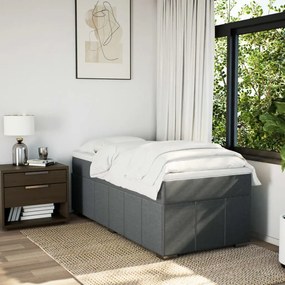 Box spring postel s matrací tmavě šedá 90x190 cm textil 3285436