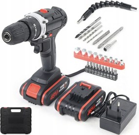 48V Akumulatorová Aku Vrtačka Šroubovák 2 Baterie