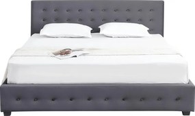 Postel MINDY 180x200, šedá Velvet látka s úložným prostorem Kondela 0000399608
