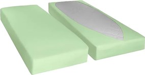 Bellatex Elastické rychloupínací prostěradlo světle zelená rozměr 90x200x20 cm