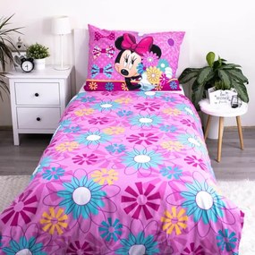 Jerry Fabrics Povlečení Minnie Bows and Flowers 140x200, 70x90 cm