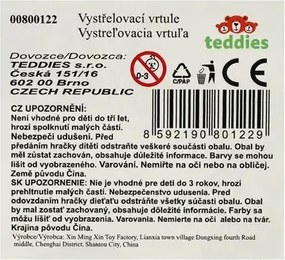 TEDDIES Vystřelovací vrtulka se startérem 3 ks / Plast / Na kartě / od