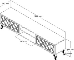 Televizní stolek Class Walnut
