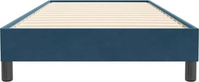 Postel Box Spring bez matrace tmavě modrá 80x220 cm samet 3315853