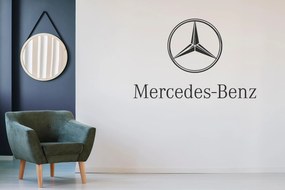 Lepy.cz Samolepka na zeď Mercedes - logo Velikost (šířka x výška): 50x32cm, Barevná varianta: Černá