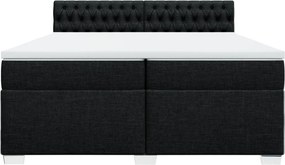 Box spring postel s matrací černá 200x200 cm textil 3288304