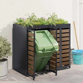 Úložný box na 2 popelnice Ocel Antracit 3394773