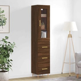 vidaXL Skříň highboard 34,5 x 34 x 180 cm kompozitní dřevo [3199226] Barva: Betonová šedá