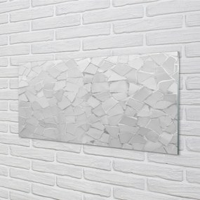 akrylový obraz šedivé polygony 125x50 cm