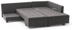 Hanah Home Rozkládací rohová pohovka MANAMA antracit pravý roh 825BLC2544