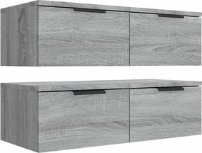 Nástěnné skříňky 2 ks šedé sonoma 68x30x20 cm kompozitní dřevo 3115898