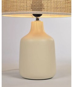 Krémová/v přírodní barvě keramická stolní lampa (výška 46 cm) Erna – Kave Home