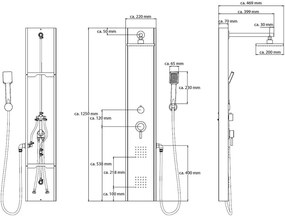 Eisl Sanitär Sprchový hydromasážní panel Tahiti 60035