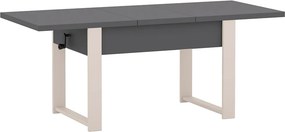 Rozkládací polohovací konferenční stolek HOGO 3v1 | 120-157x62,5-74,5x67 cm | síla horní desky 32 mm | tmavě šedá/nohy kašmír