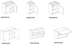 Kuchynská linka Moreno black
