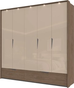 Šatní skříň P52B/LF s osvětlením - 232 × 226 × 60 cm