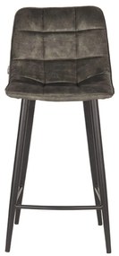 Zelená sametová barová židle LABEL51 Tajla