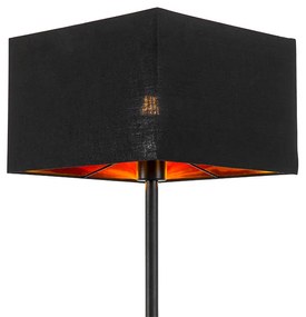 Moderní stojací lampa černá se zlatem - VT 1