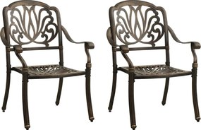 vidaXL Zahradní židle 2 ks litý hliník [315569] Barva: Bílá